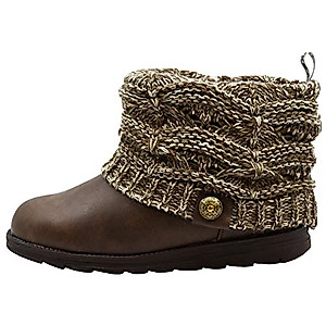 MUK LUKS Women's Patti Fashion Ankle Boots, Brown, 10 M US