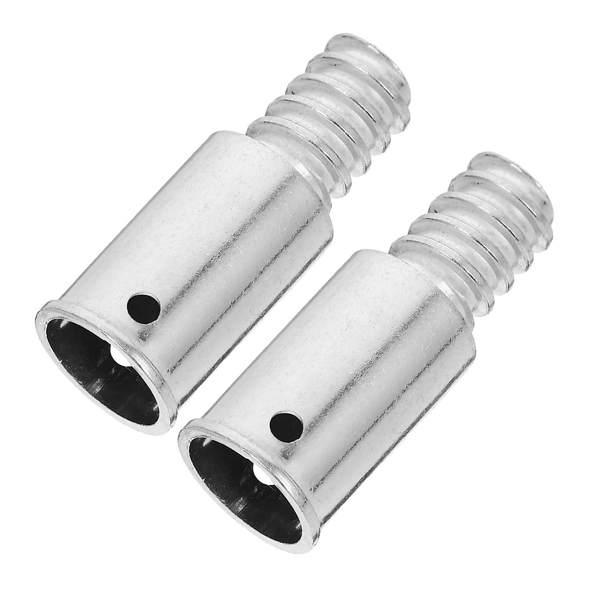 MERRYHAPY 4 Pcs Metal Pole Mop Accessories Metal Thread Tip Tips for Handle Broom Handle Threaded Tip Handle Tips for Poles Handle Threaded End Threaded Handle Tips Pole Adapter for Mop