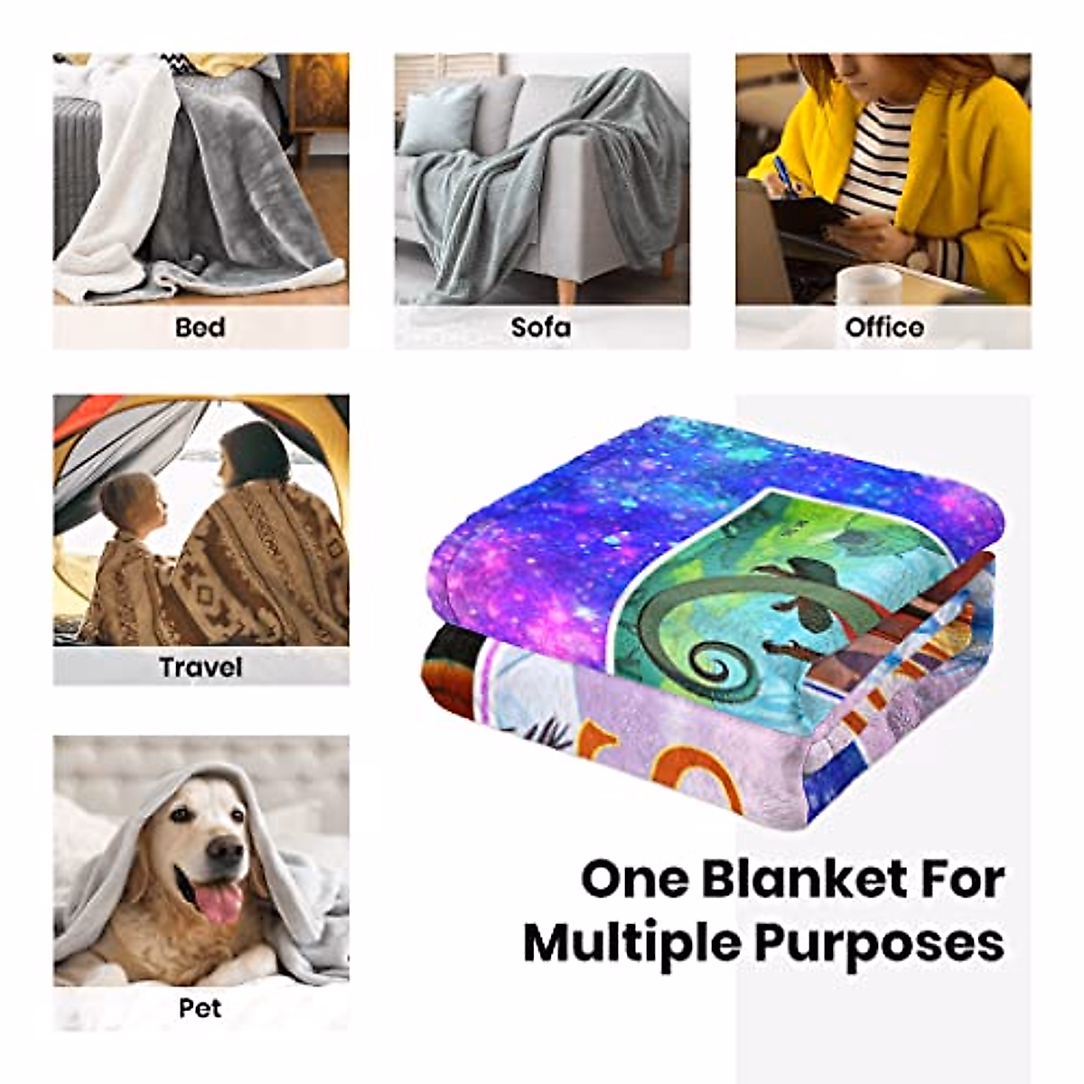 Zifoca Fleece Throw Blankets for Couch Sofa Bed, Flannel Blanket Lightweight Fuzzy Blanket Throw Size Warm Plush Blankets Gifts for Husband Wife Girlfriend Boyfriend Birthday 50"x 40"