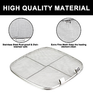 YIDM Stainless Steel Splatter Shield: Air Fryer Accessories for Ninja Foodi 5-in-1 Indoor Grill Stainless Steel Splatter Shield for Ninja Foodi AG300 AG300C AG301C AG302 AG400 Replacement Parts