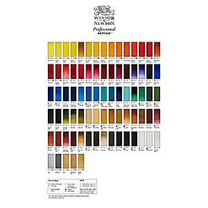 Winsor & Newton Professional Acrylic Paint, 60ml (2-oz) Tube, Cadmium Orange