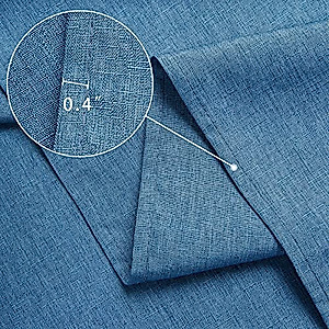 JUCFHY Rectangle Table Cloth,Linen Tablecloth Heavy Duty Fabric,Stain-Proof,Water Resistant Washable Table Cloths,Decorative Oblong Table Cover for Kitchen and Holiday(52x70 Inch,Denim Blue)