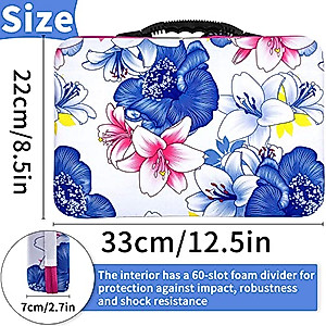 VAIIEYO Diamond Painting Storage Containers, 60 Slots EVA Shockproof Beads Storage, Label Stickers for DIY,Portable Diamond Embroidery Craft Jewelry Beads Rhinestones Organizer Durable High Capacity