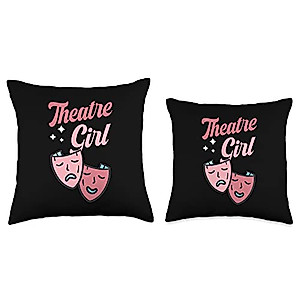 Theater Girl | Musical performer Theater Girl Gift Idea for an Actor | Musical Performer Throw Pillow, 16x16, Multicolor