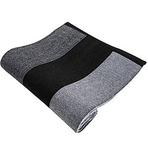 Lallier Men's Merino Wool Scarf, Long Winter Neckwear with Gift Box (Gray Stripe)