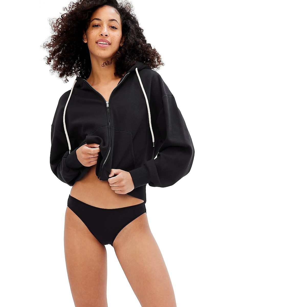 GAP womens Stretch Cotton Bikini Style Underwear, True Black, Medium US