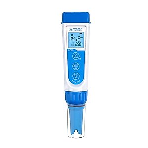 Apera Instruments, LLC-AI314 Premium Series EC60 Waterproof Conductivity Pocket Tester Kit, ±1% F.S Accuracy, Easy Switch of EC/TDS/Salinity, Replaceable Probe