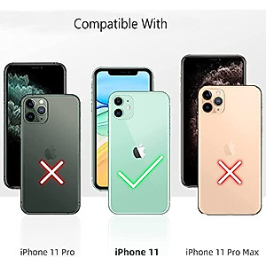 Jingyun GokiKiisy Case with Strap for iPhone 11, Adjustable Crossbody Strap, TPU Shockproof Protective Phone Case with Anti-Lost Shoulder Neck Lanyard-Black