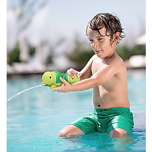 DolliBu Sea Turtle Bath Buddy Squirter – Floating Green Turtle Rubber Bath Toy, Fun Water Squirting Bathtime Play for Toddlers, Cute Sea Life Animal Toy