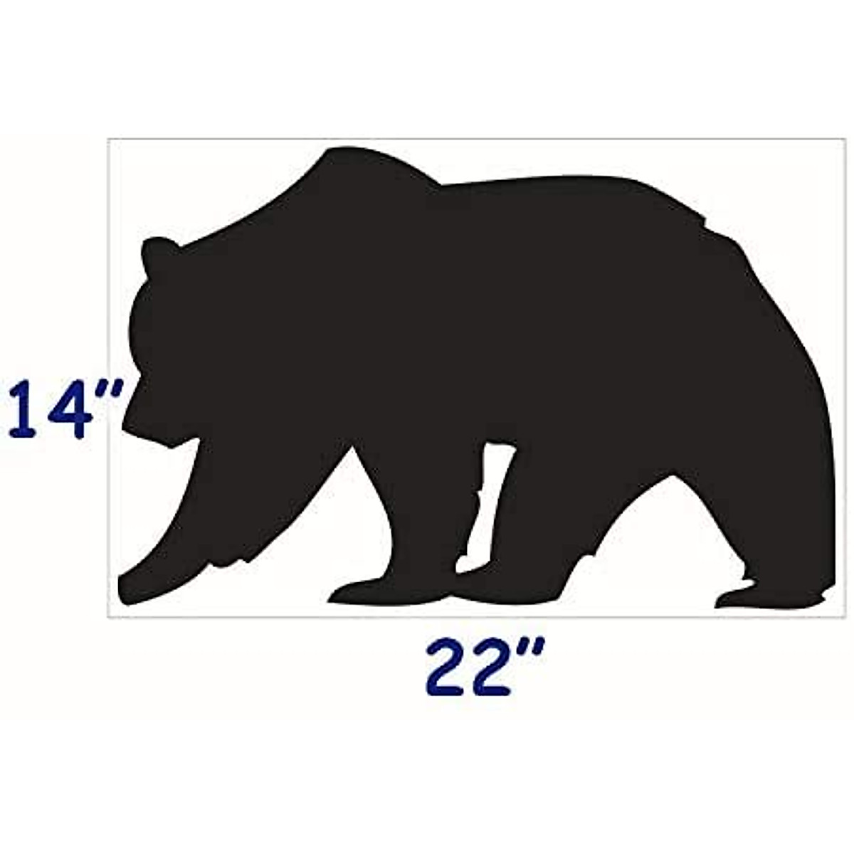 DNVEN Big Bear Silhouette Memorandum Chalkboard Blackboard Vinyl Wall Decals Kids Removable Stickers for Children Rooms Nursery Boys Room Decor Black 22 inches x 14 inches