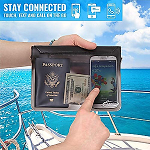 AiRunTech Waterproof Pouch with Waist Strap (2 Pack) | Adjustable Waterproof Dry Fanny Bag for Boating Swimming Kayaking Surfing | Beach Cruise Travel Accessories Essentials Vacation Must haves