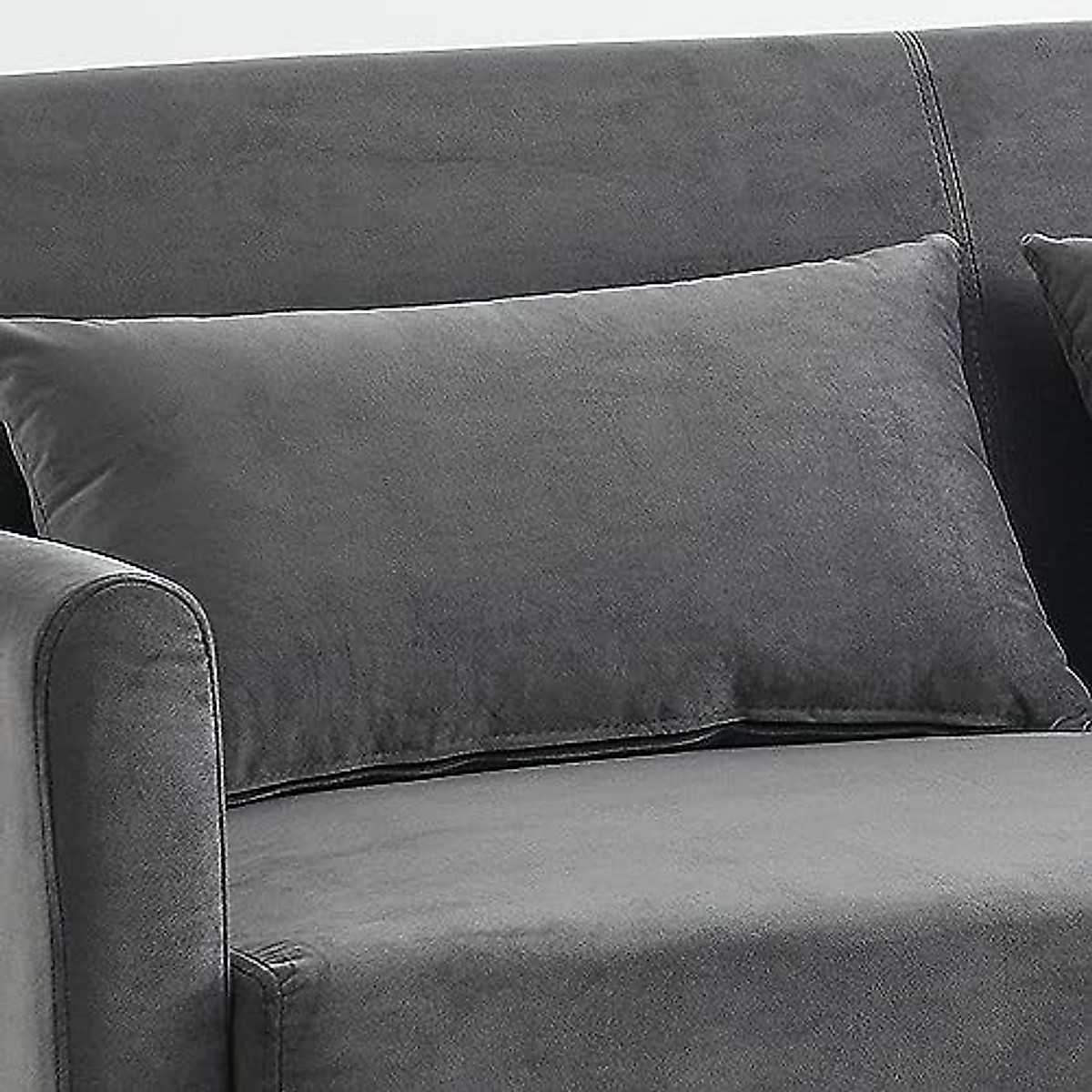 ERYE 3-in-1 Loveseat Futon Sofa Convertible Sleeper Couch Bed, Functional 2-Seater Love Seat W/Pull Out Sleep Sofá Bed & Reclining Backrest for Home Office Loft RV