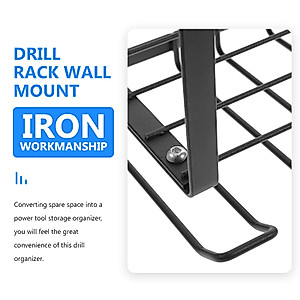 Angoily Electric Drill Storage Rack Power Tools Heavy Duty Shelves Hand Wisking Tool Electric Garage Organizer Drill Rack Taladros Inalambricos Drill Organizer Wall Mount Tool Organization