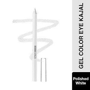 Maybelline TattooStudio Long-Lasting Sharpenable Eyeliner Pencil, Glide on Smooth Gel Pigments with 36 Hour Wear, Waterproof, Polished White, 1 Count