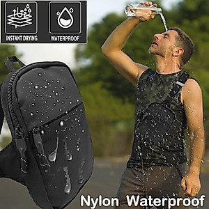 Mini Sling Bag Men Small Crossbody Bag Phone Chest Bag Women Fanny Packs Casual Personal Pocket Backpack Anti-Thief Shoulder Bag Travel Hiking