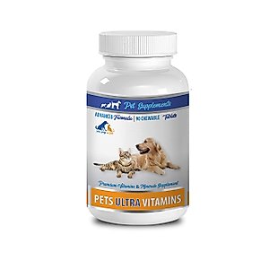 Vitamins for Dogs Skin and Coat - PET Ultra Vitamins - Premium Minerals - for Cats and Dogs - Dog Vitamin a - 1 Bottle (90 Chewable)