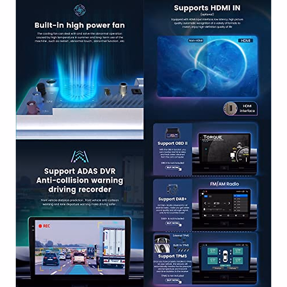 Double Din Car Stereo Radio 9/9.5″ Screen Android 12 for Subaru Impreza 2002-2007 Support Voice Control FM RDS Radio GPS Navigation Qualcomm BT 5.1 Carplay Android Auto (Size : M6Pro 8+256 GB)