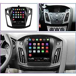 for Ford Focus Radio Upgrade 2012-2018 9.7inch Stereo Replacement Wireless carplay Tesla Style Stereo IPS Touch Screen WiFi GPS Navigation Free Camera
