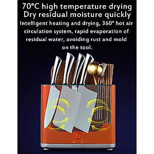 Knife Holder Chopping Board Cutlery Tableware Cleaner, Small Household Drying Chopping Board Cutlery Organizer, One-Key Start, 316X282x111mm