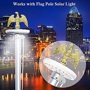 NQ Gold Flag Pole Eagle Topper Ornament, Aluminum Alloy Eagle Finial for 20'/25'/30' Telescopic/Sectional Flagpole（Gold,7inch）