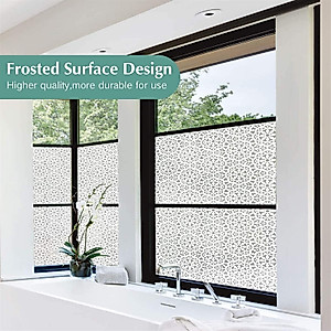 Window Film Window Decal Matte Frosted Decorative Window Film Privacy UV Protection Stained Glass Vinyl for Home Static Cling Self Adhesive Film Privacy Window Decal (Size : 45x500 cm)