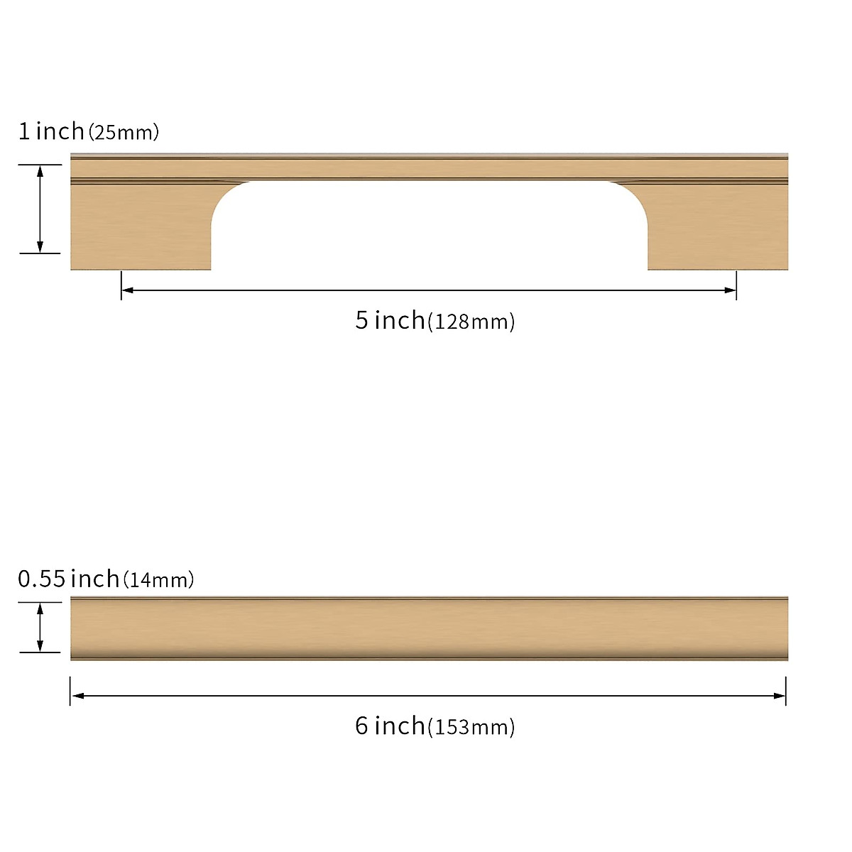 Asidrama 10 Pack 5 Inch(128mm) Dark Champagne Bronze Kitchen Cabinet Handles, Brushed Brass Cabinet Pulls Gold Kitchen Cabinet Hardware for Cupboard Drawer Pulls