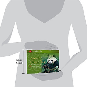 Uncle Lee’s Organic Green Tea - Premium Tea for Everyday Wellness, Medium Caffeine, Antioxidant-Rich Green Tea Bags, Individually Wrapped, 100 Count (Pack of 4)