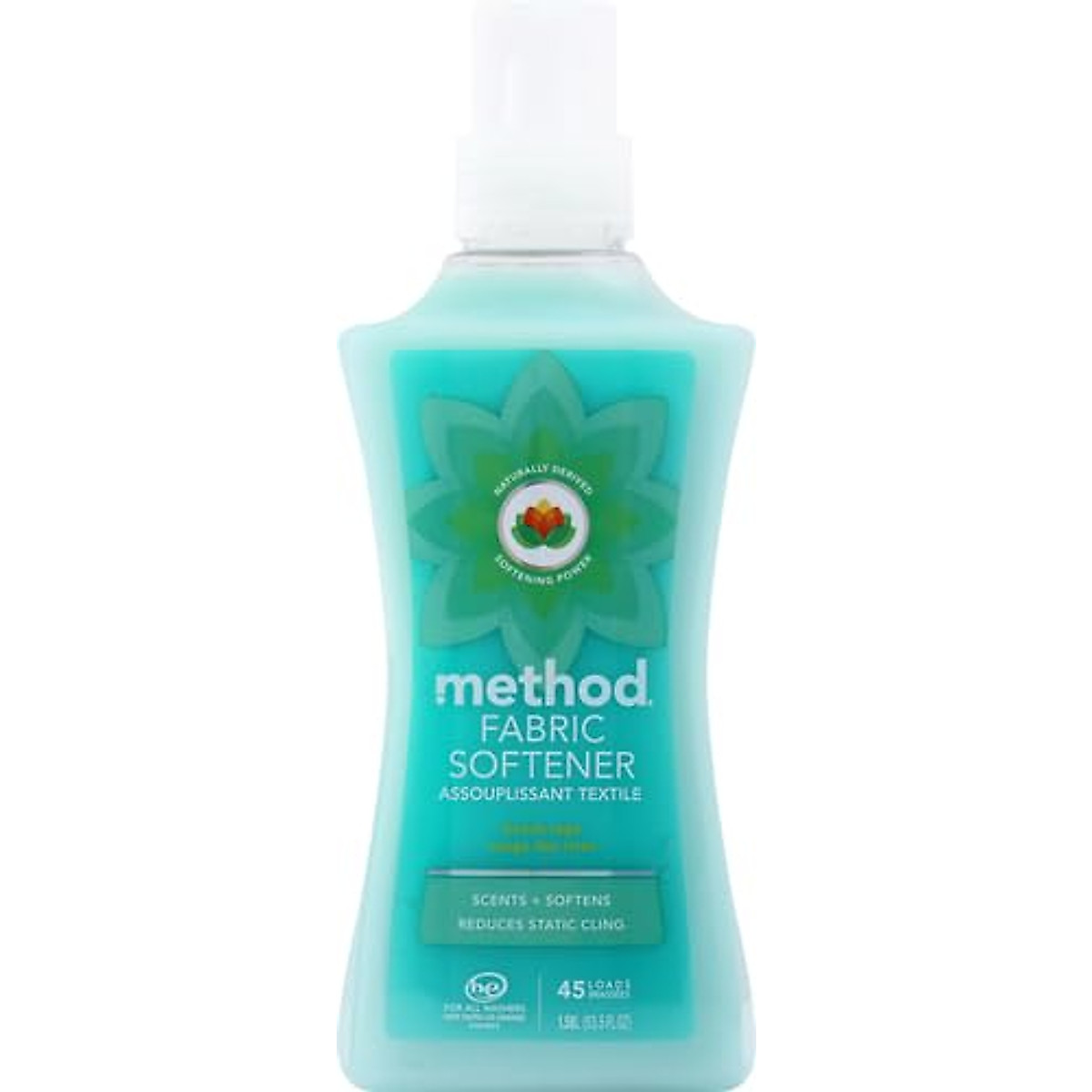 Method Fabric Softener; Beach Sage; 53.5 Ounces; 45 Loads; 1 pack; Packaging May Vary