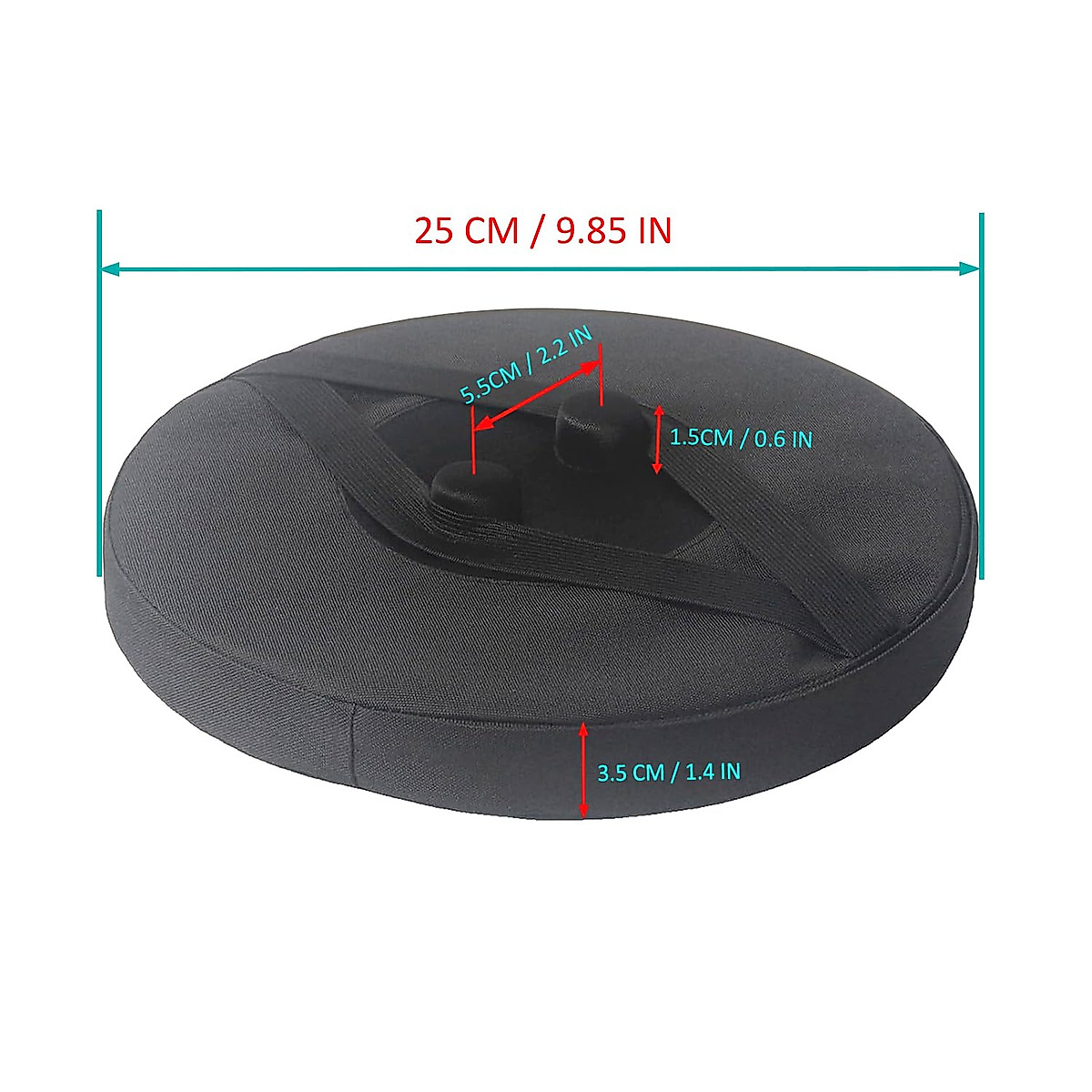 Outward Gear Thick Seat Cushion for Telescopic Stools, Collapsible Stool Chair Pads with Thickened Memory Foam, Fits All Round Retractable Folding Stools (Cushion Only)