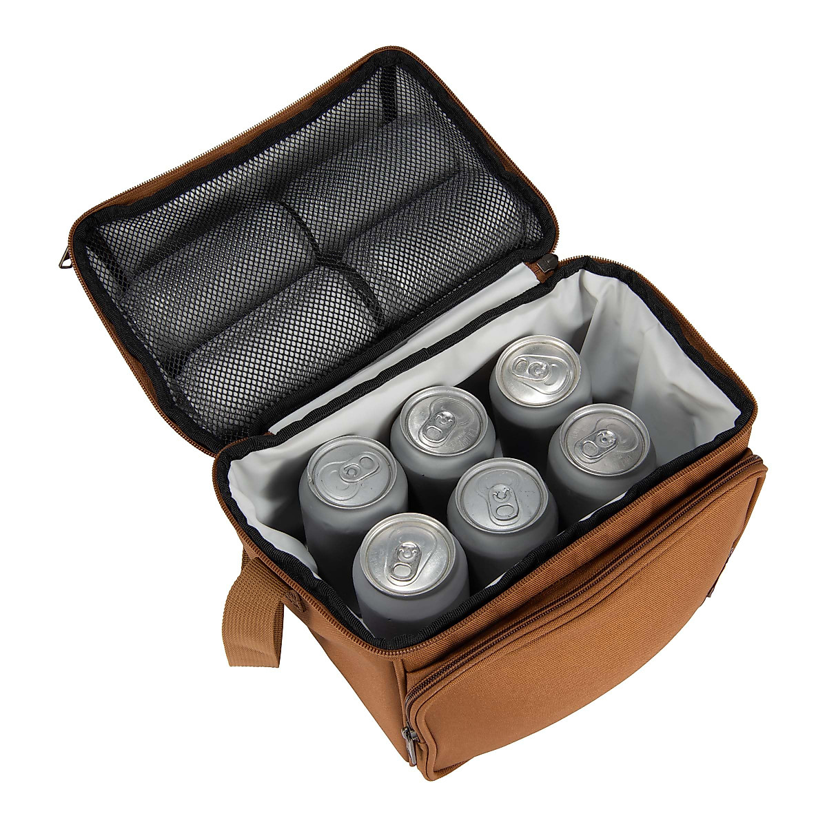 Carhartt Deluxe Dual Compartment Insulated Lunch Cooler Bag, Carhartt Brown