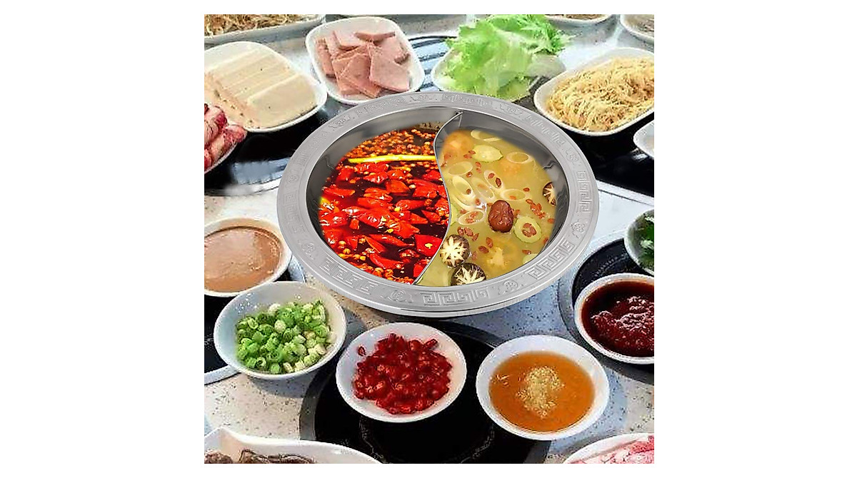 Divided Hot Pot - Stainless Steel Induction Cookware for Hot Pot & More