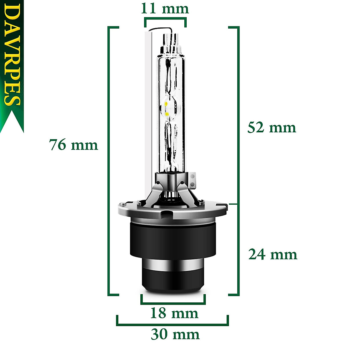 DAVRPES D4S 35W Xenon Headlight HID Bulbs 6000K Cool White 66440 42402 42402WX Replacement - Pack of 2