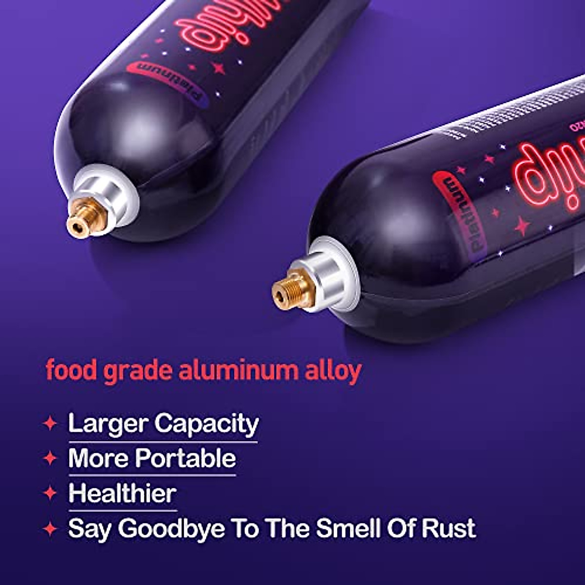 GreatWhip Fruit Flavor 615g No2 Tank Nitrous Oxide Tank Cylinder 0.99L Nitrous Oxide Cartridges for Whip Cream Dispenser, Random delivery (Mango+Blueberry+Pineapple+Peach+Strawberry+Watermelon),