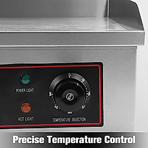 GCCSJ 22" Electric Countertop Griddle Grill Griddle 3000W 110V, Temperature Control Range 122-572 ℉, suitable for restaurants and homes
