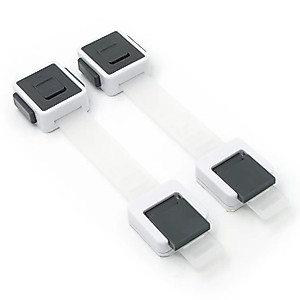 2 PCS New Version Baby Proof Child Locks for Cabinets - Child Safety Cabinet Locks for Babies, No Screws & Magnets Multi-Purpose for Drawers, Fridge, Dishwasher, Ovens, Toile…