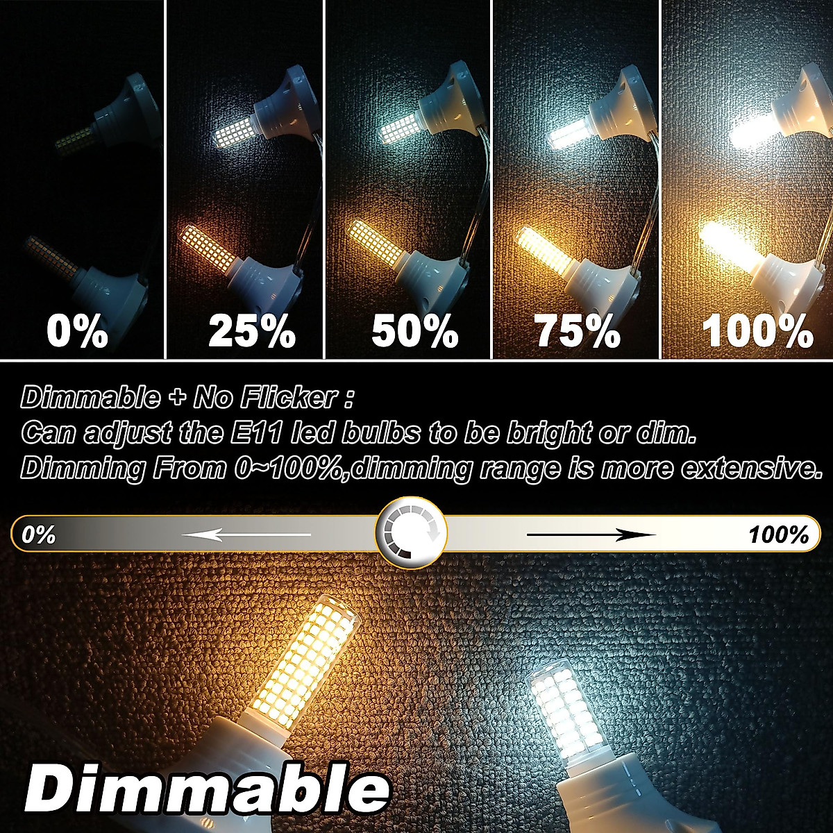 JDE11 Led Bulbs 120V 75W Halogen Candelabra Bulbs Equivalent Dimmable,T3 T4 Mini Base JD E11 Bulb, 4000K Natural White 7W 750 lm E11 Bulb for Chandeliers,Candelabra,Ceiling Fan,Cabinet Lighting,2Pack