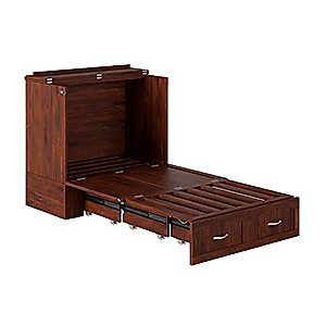 AFI Southampton Murphy Bed Chest with Charging Station, Twin XL, Walnut