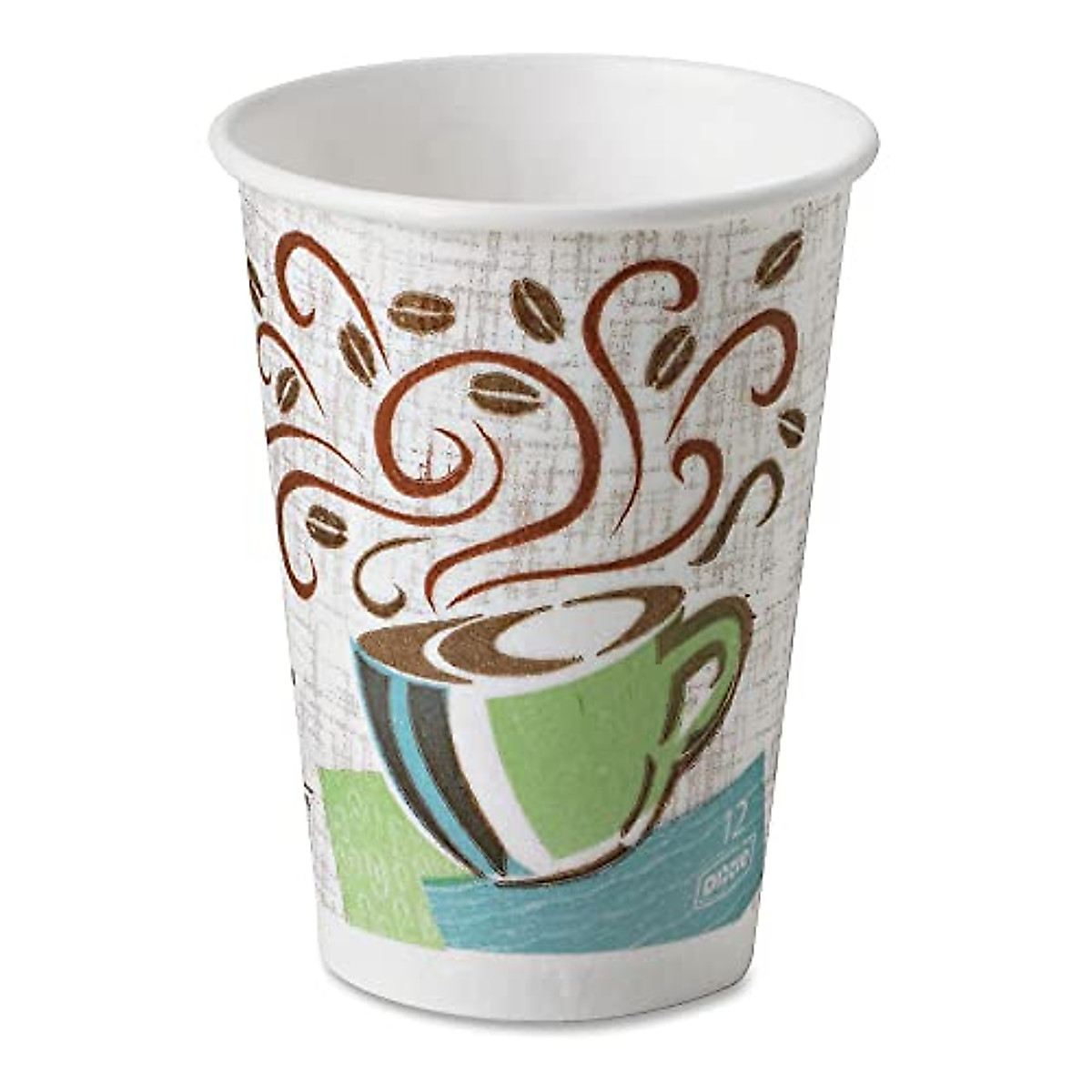 Dixie PerfecTouch 12 oz. Insulated Paper Hot Coffee Cup by GP PRO (Georgia-Pacific), Coffee Haze, 5342CDSBP, 160 Cups Per Case, Coffee Haze Design