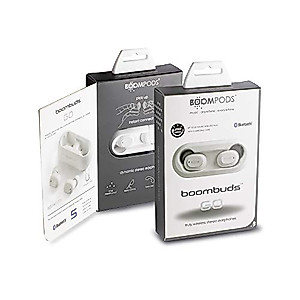 BoomPods Boombuds Go True Wireless - Best Sports Earbuds, Bluetooth, Portable Magnetic Charging Case, Water/Sweat Resistant IPX4, Instant Connect TWS