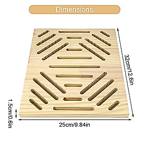 Litewoo Rabbit Scratching Pad Molar Board Natural Wooden Rabbit Teeth Chew Toys for Bunny Chinchilla Guinea Pig Rabbit Antiskid Edible Natural Wood Board