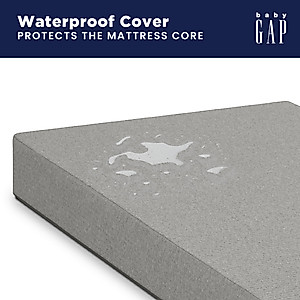 GAP babyGap TrueSleep 2-Stage Deluxe Crib and Toddler Mattress - Waterproof - GREENGUARD Gold Certified – Temperature Regulating – Moisture Wicking