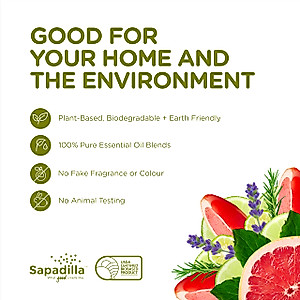 Sapadilla Liquid Hand Soap - Three Scent Variety - Made with 100% Pure Essential Oil Blends, Cleansing & Moisturizing, Aromatic & Fragrant Hand Soap, Plant Based, Biodegradable, 12 Ounce, (Pack of 3)