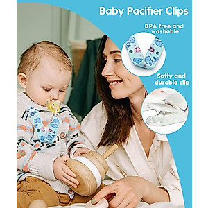 Baby Healthcare and Grooming Kit, Safety Newborn Nursery Baby Care Kit, with Hair Brush Comb, Nail Clipper, Thermometer, Pacifier Clip, Baby Registry Search, Newborn Essentials Girls Boys (Blue)