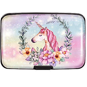 Coco Rossi Mini Credit Card Holder for Women,RFID Blocking Slim Hard Card Case ID Case Travel Wallet