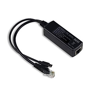 UCTRONICS PoE Splitter Gigabit 5V - Micro USB Power and Ethernet to Raspberry Pi 3B+, Work with Echo Dot, Most Micro USB Security Camera and Tablet - IEEE 802.3af Compliant