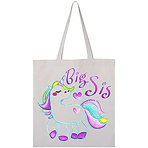 Inktastic Big Sis Unicorn Tote Bag 0020 White 301e3
