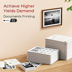 ejet Remanufactured 240XL Black Ink Cartridge Replacement for Canon PG-240XL Black Ink Cartridge for Pixma MG3620 MG2120 MG3520 TS5120 MX452 MX512 MX532 MX472 MG3120 MG4120 MX432 Printer (2 Black)