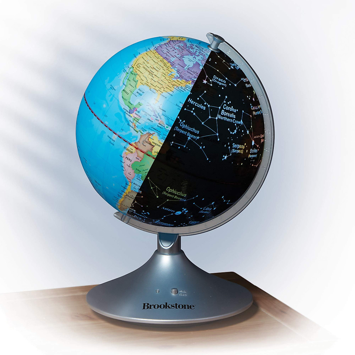 Globe for Kids Learning - Globes of The World with Stand - World Globe, Constellation Globe & Night Light Kids Globe Stem Toy - Perfect Interactive Globe by Brookstone
