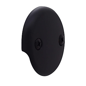 Westbrass Fine or Coarse Thread Replacement Tip-Toe Strainer Drain with 2-Hole Faceplate, Matte Black, D93K-62