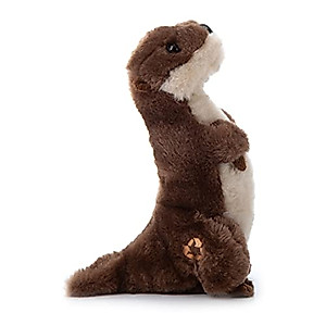 The Petting Zoo River Otter Stuffed Animal Standing, Gifts for Kids, Wild Onez Zoo Animals, River Otter Plush Toy 10 inches